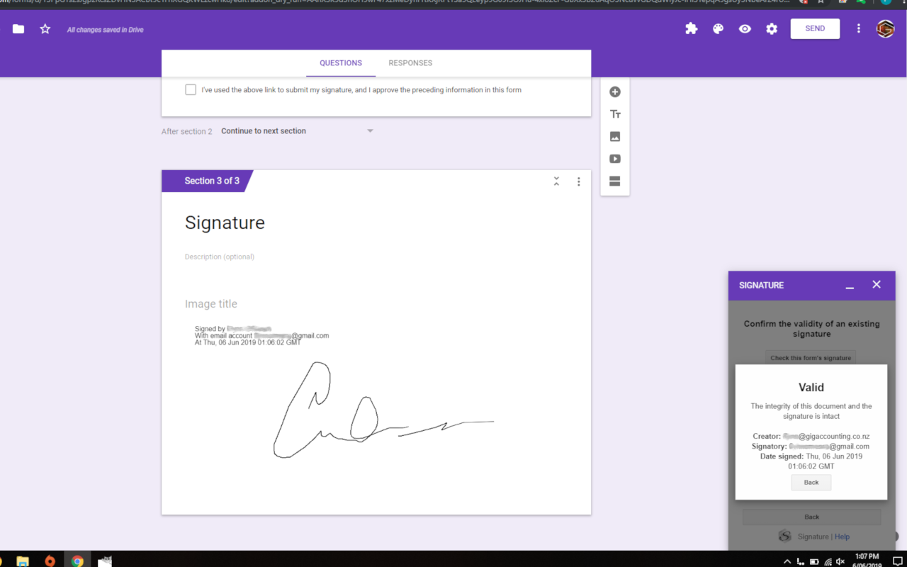 Use Google Forms Digital Signature Manual